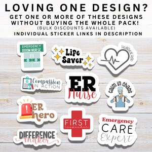 Emergency Room Nurse Sticker Pack, Decals, Vinyl Stickers, Laptop ...