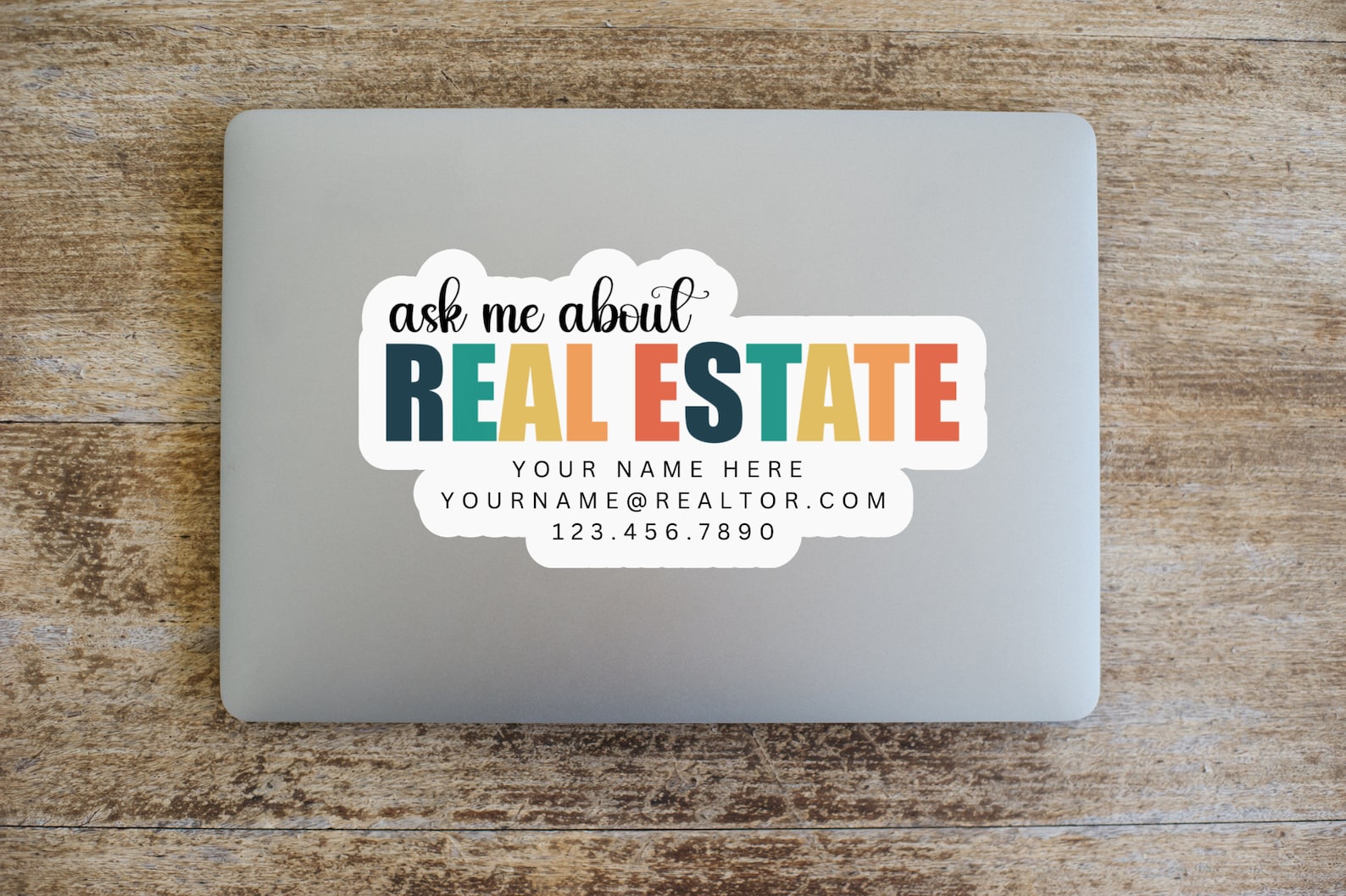 PERSONALIZED Ask Me About Real Estate Sticker, Real Estate Decal, Vinyl ...