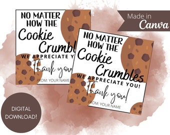 Cookie Thank You Sign Appreciation Week Teacher Staff Nurse - Etsy