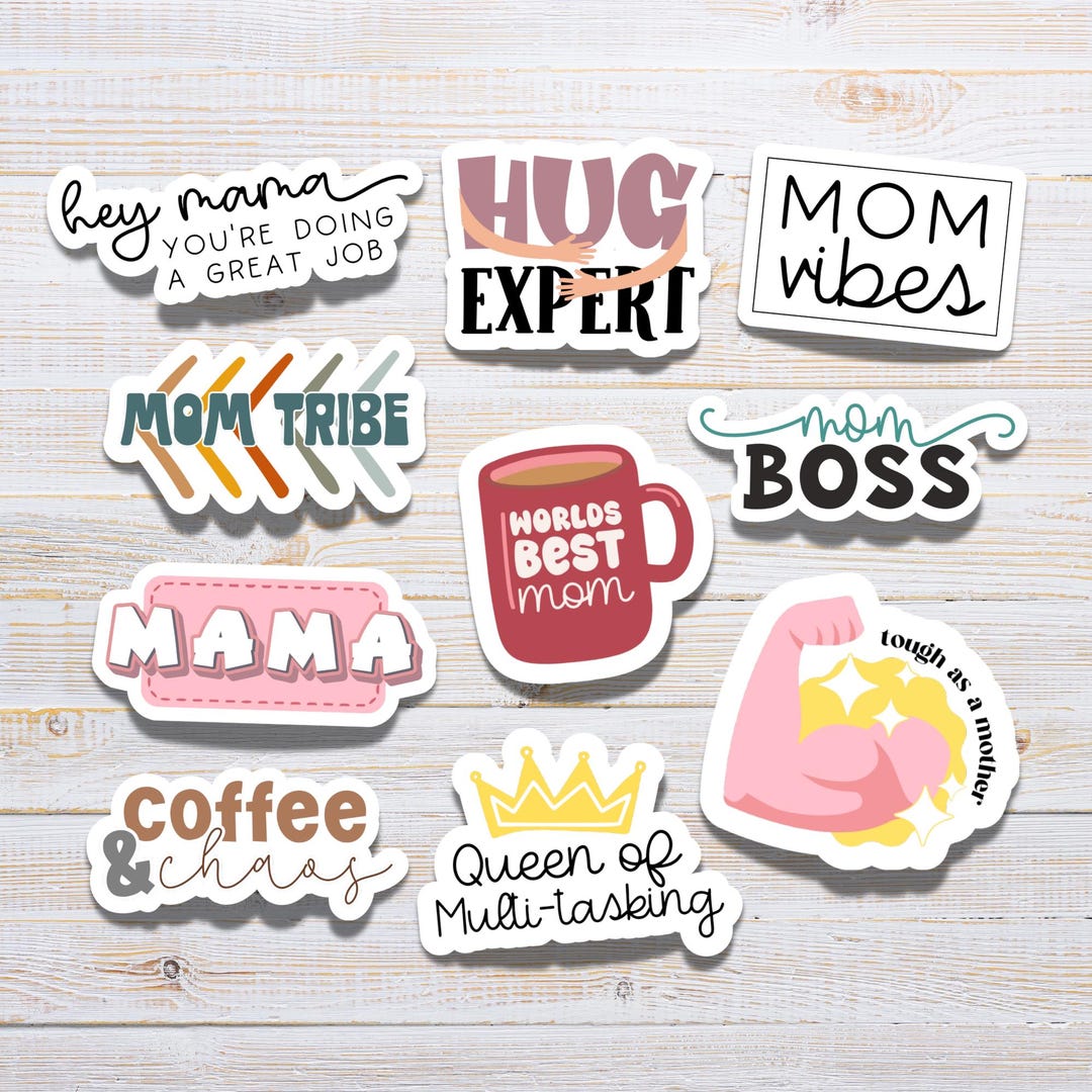 Mom Sticker Pack, Decals, Vinyl Stickers, Laptop Stickers, Mom Sticker ...