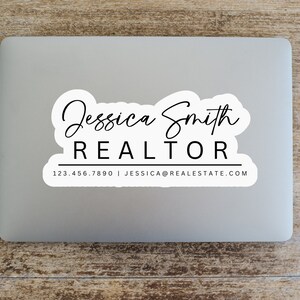 PERSONALIZED Real Estate Sticker, Real Estate Decal, Vinyl Sticker ...