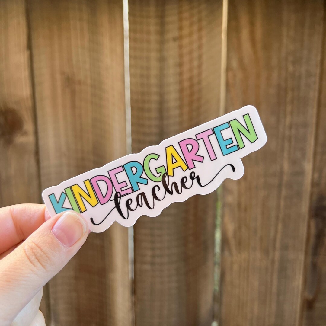 Kindergarten Teacher Sticker, Decal, Teacher Sticker, Laptop Sticker ...