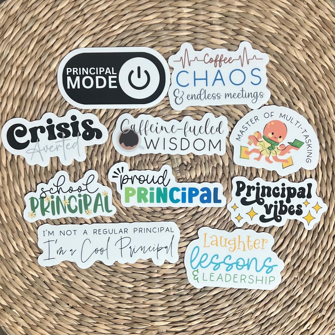School Principal 10-sticker Pack, White or Clear, Decals, Vinyl ...