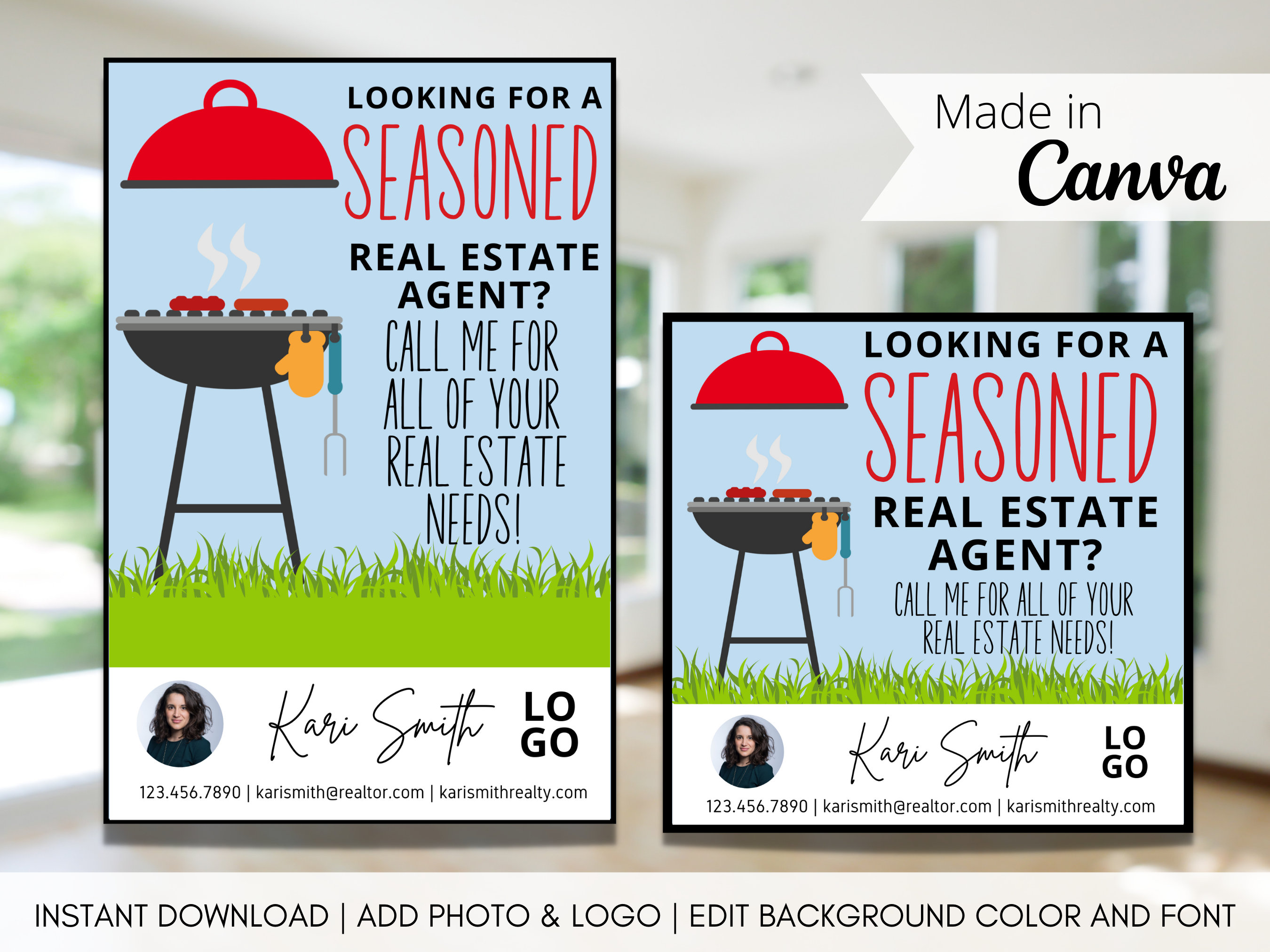 Barbeque Themed Pop-by Tags EDITABLE TEMPLATE Realtor - Etsy
