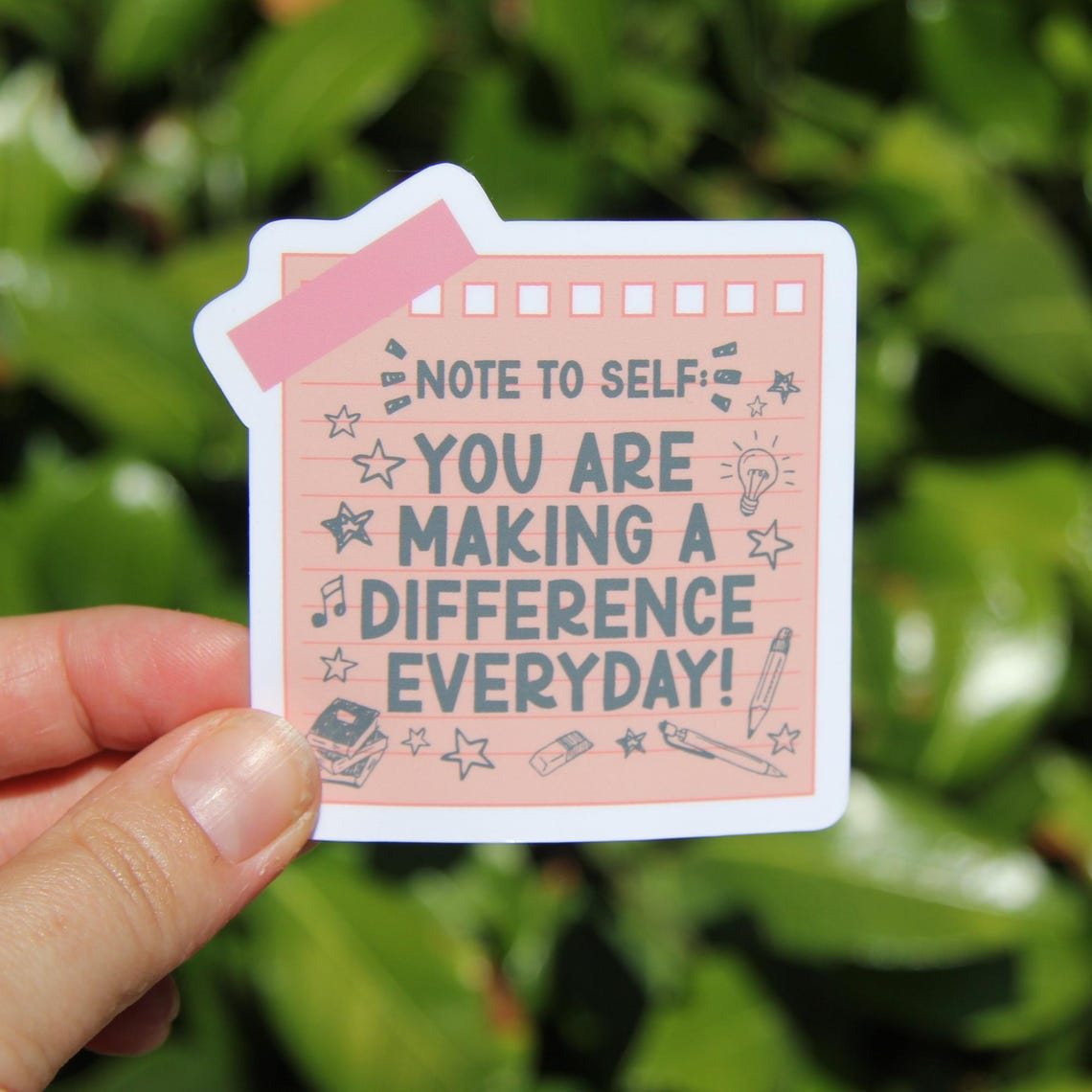 Making a Difference Everyday Sticker, Teacher Sticker, Laptop Sticker ...