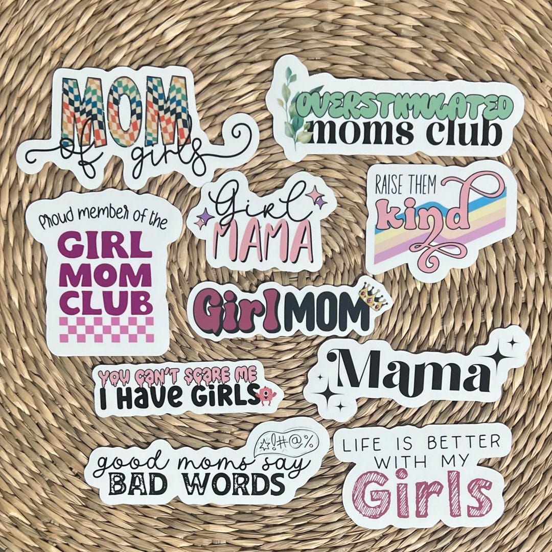 Girl Mom 10-sticker Pack, Decals, Vinyl Stickers, Laptop Stickers ...