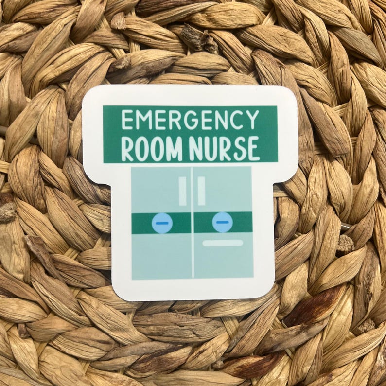 Emergency Room Nurse Sticker, Emergency Room Nurse Sticker, Decal ...