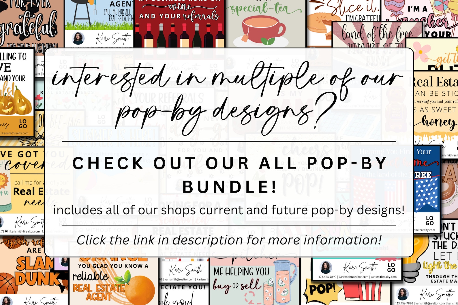 Snow Pop-by Tags, EDITABLE TEMPLATE, Realtor, Real Estate Marketing ...