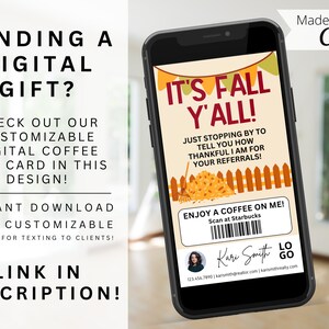 It's Fall Y'all Themed Pop-by Tags, EDITABLE TEMPLATE, Realtor ...