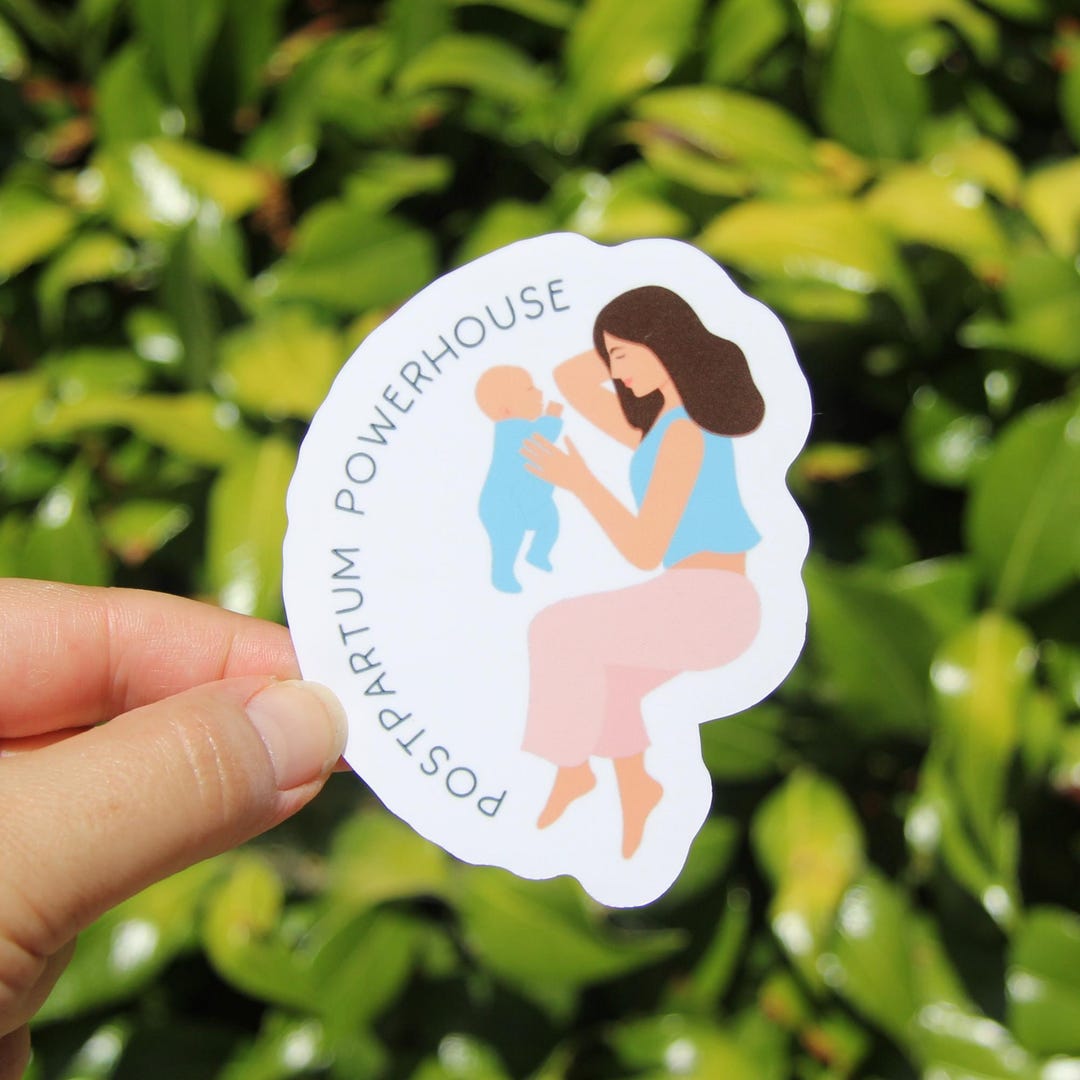 Postpartum Powerhouse Sticker, Women's Nurse Doctor Sticker, Decal, Laptop Sticker, Gift for ...