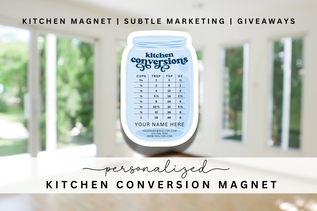 Customizable Kitchen Conversions Magnets, Real Estate Marketing Pop-by ...