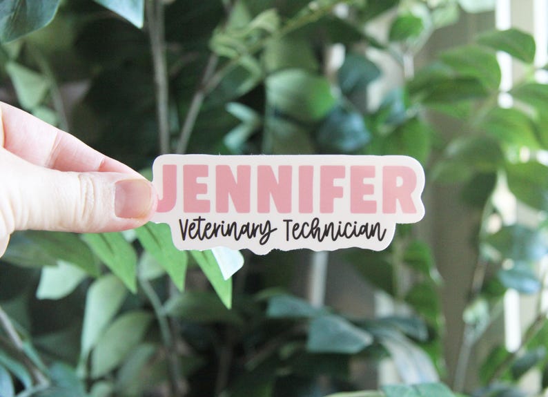 Custom Name and Occupation Sticker | Personalized Colorful Job Title ...