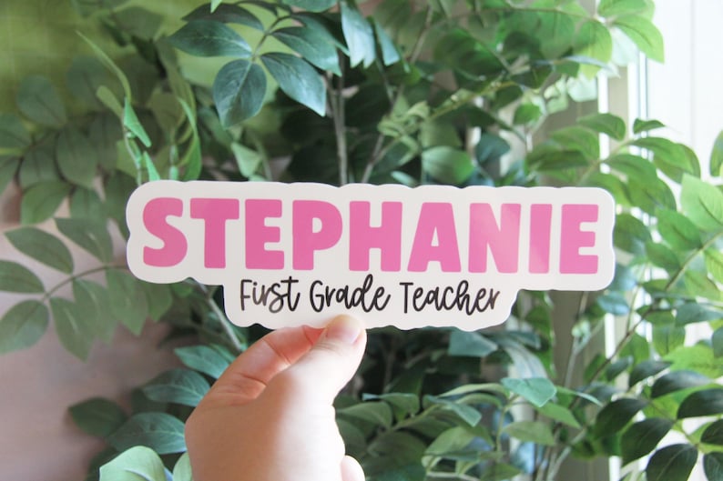 Custom Name and Occupation Sticker | Personalized Colorful Job Title ...