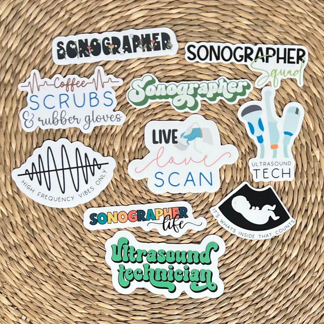 Sonographer 10-sticker Pack, Decals, Vinyl Stickers, Laptop Stickers ...