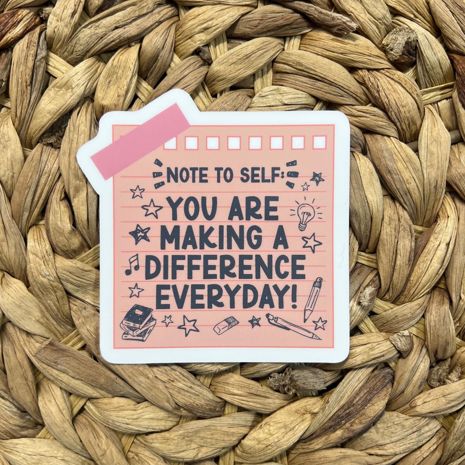 Making a Difference Everyday Sticker, Teacher Sticker, Laptop Sticker ...