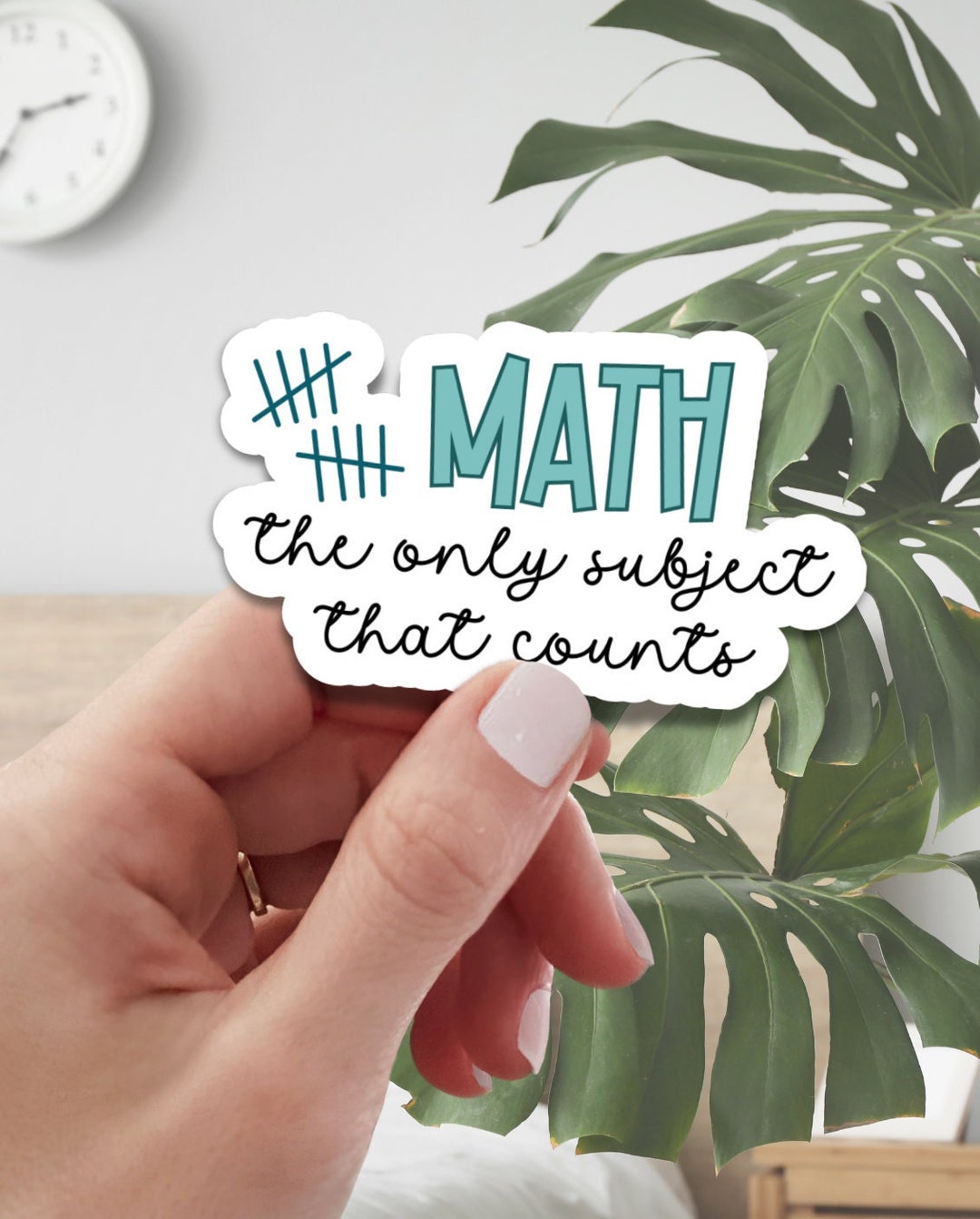 Math the Only Subject That Counts Sticker, Decal, Vinyl Sticker, Laptop ...