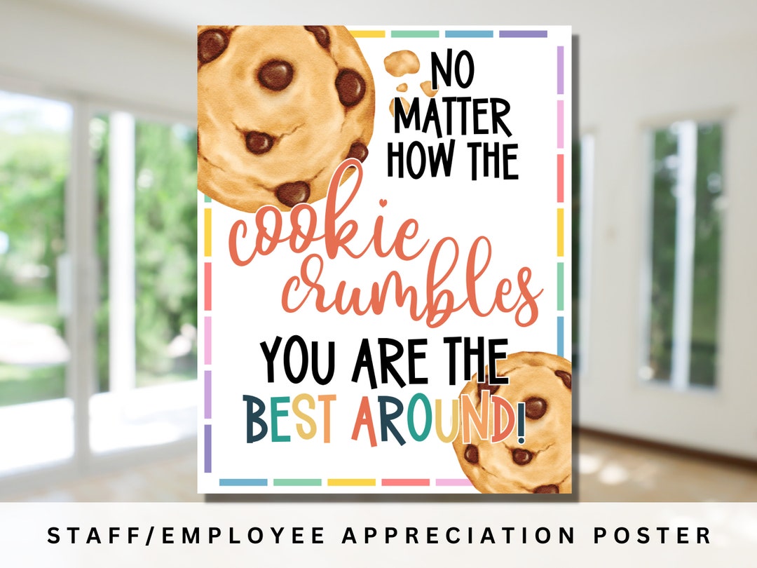 Cookie Appreciation Printable Poster, Cookies Sign, Appreciation Week ...