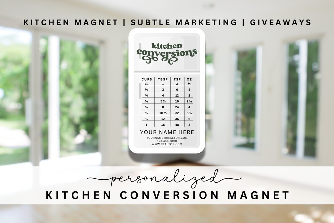 Customizable Kitchen Conversions Magnets, Real Estate Marketing Pop-by ...