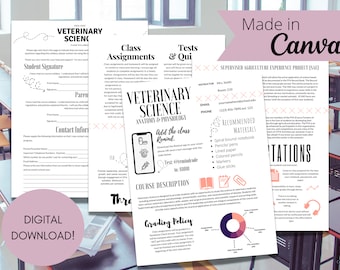 Editable Class Syllabus, Agriculture Biology, Back to School, EDITABLE ...