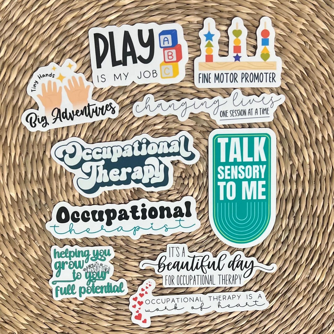 Occupational Therapist 10-sticker Pack, Vinyl Stickers, Laptop Stickers ...