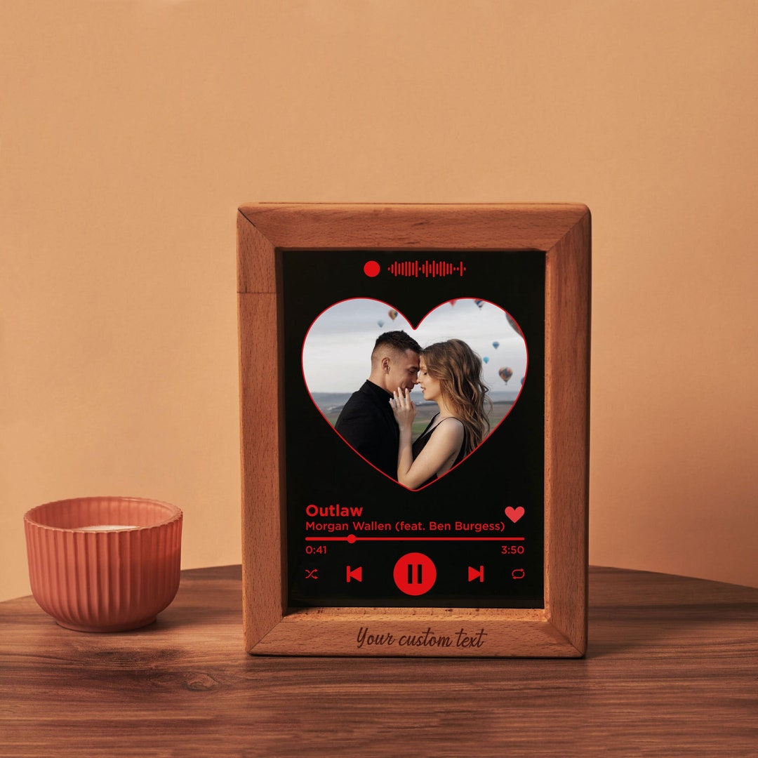 Acrylic Photo Song Beechwood Frame, Album Cover Music Lover Songwriter ...