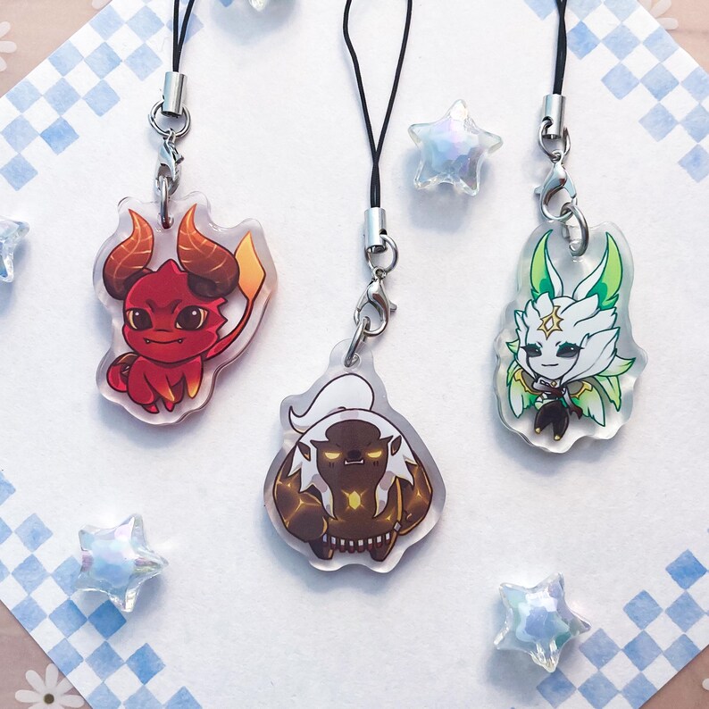 FFXIV Chibi Primal Epoxy Acrylic Charms - Etsy