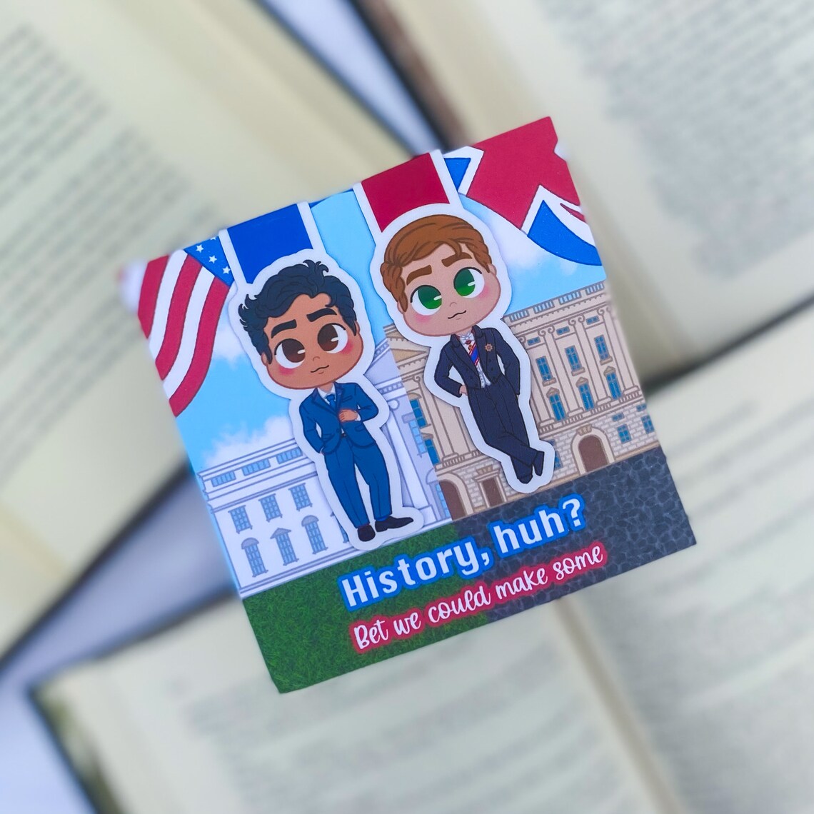 Red, White and Royal Blue Magnetic Bookmarks Casey Mcquiston Alex ...