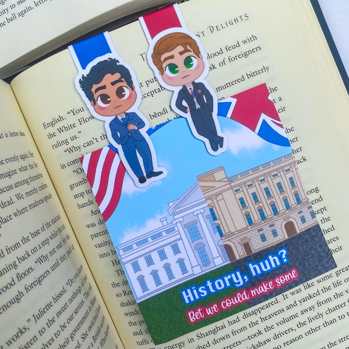 Red, White and Royal Blue Magnetic Bookmarks Casey Mcquiston Alex ...