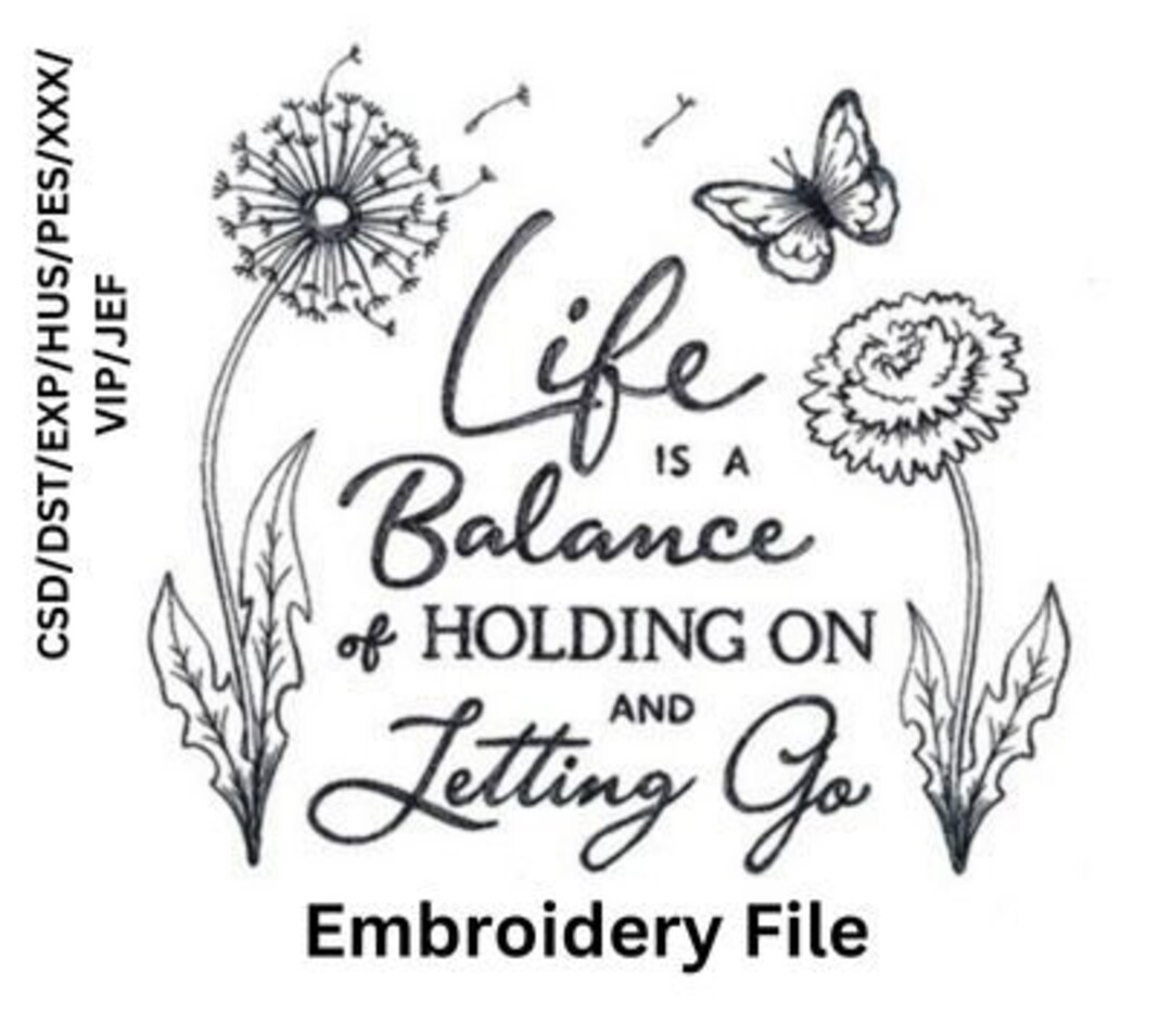 Embroidery File Life Is, File Embroidery Life And, Stickdatei Das Leben ...