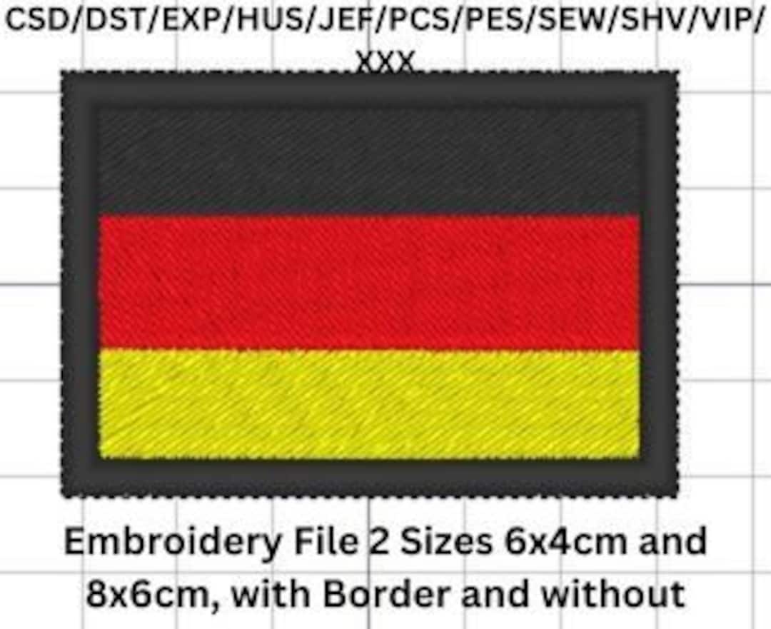 Embroidery File German Flag Embroidery File German Flag Stickdatei ...