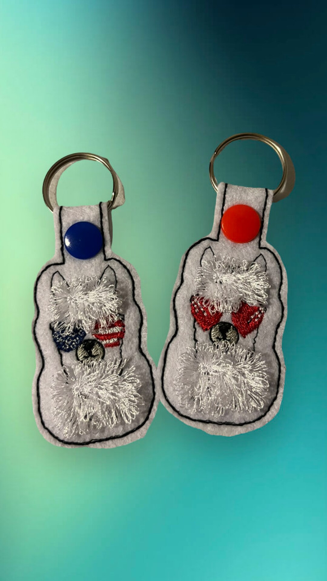 Embroidery File Animal Lama Key Fob Create Your Own Key Holder Ideal ...