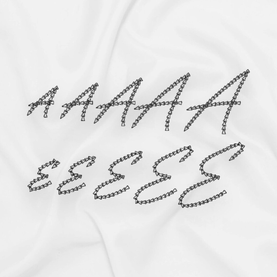 Embroidery File Font Script Chain Stitch 5 Sizes Handwritten Embroidery ...