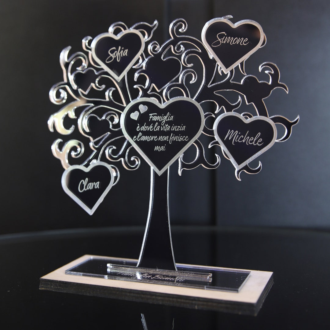 Personalized Family Tree of Life With Names in Plexiglass - Gift Idea ...
