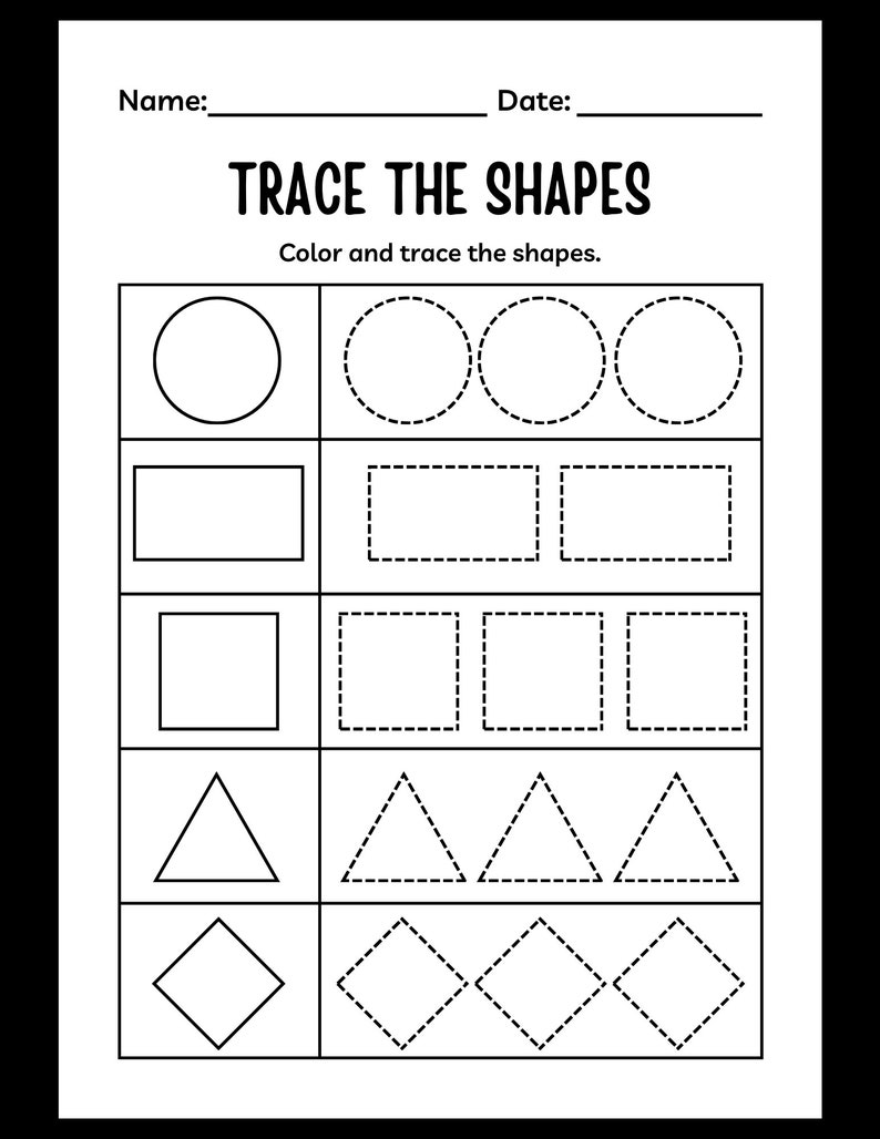 Preschool Learning Packet - Etsy