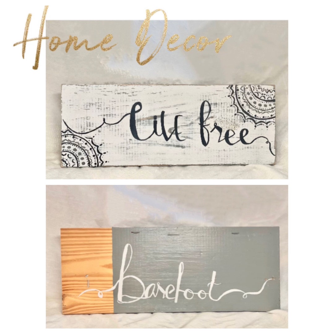 Live Free & Barefoot Signs - Etsy