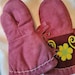 VTG OJIBWAY Beaded Gauntlet Mittens, Floral Beadwork Detail, Moose Hide ...