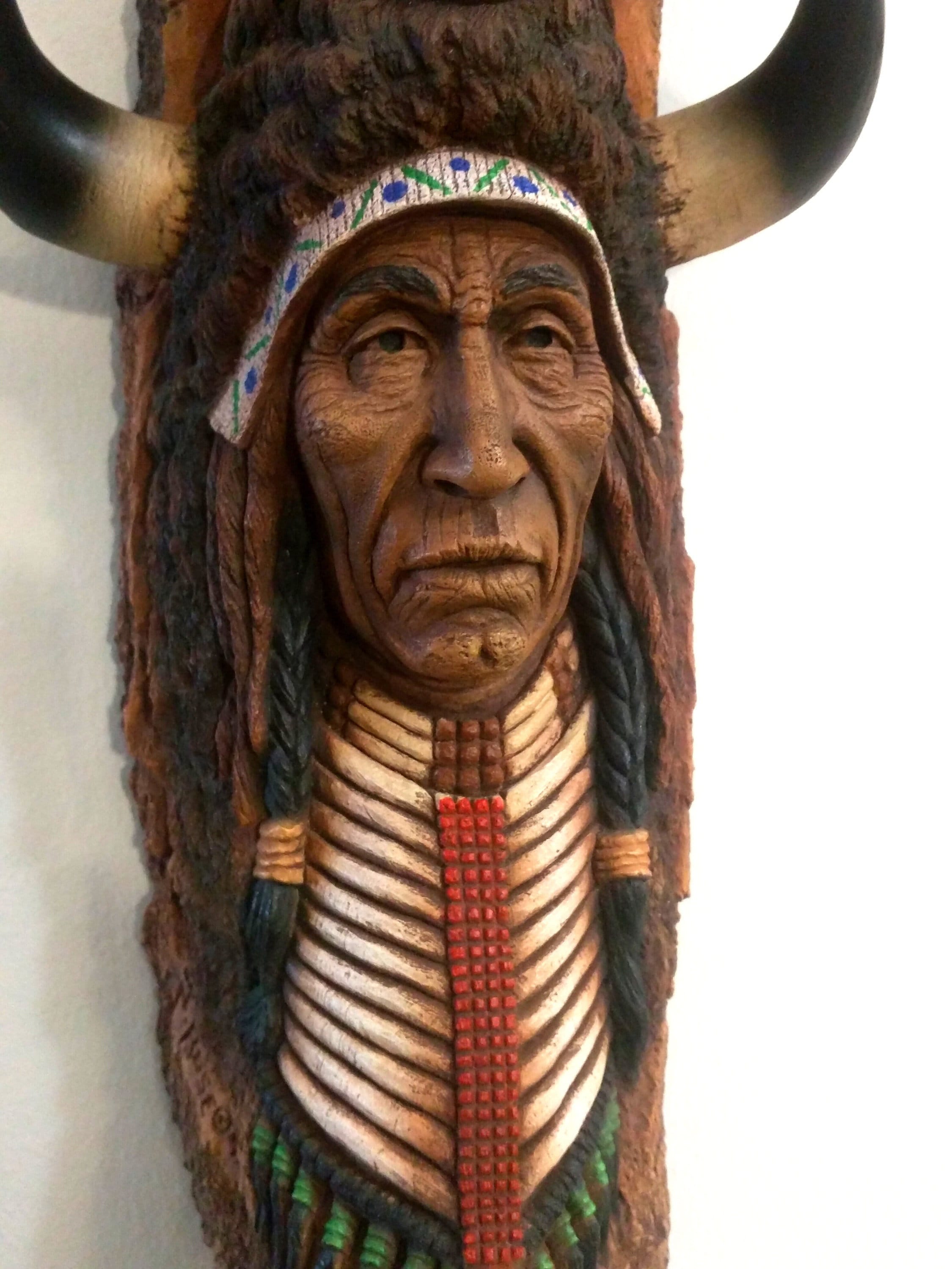 Indian Chief Carving