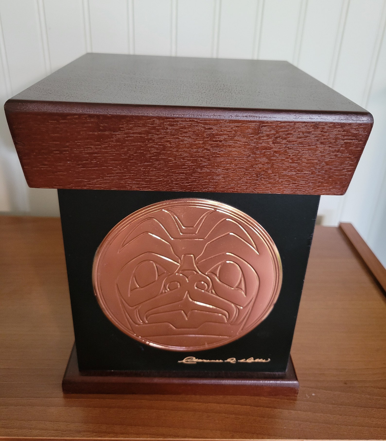 FIRST NATION Haida, Vintage Wooden Keepsake Box by Clarence D Wells ...