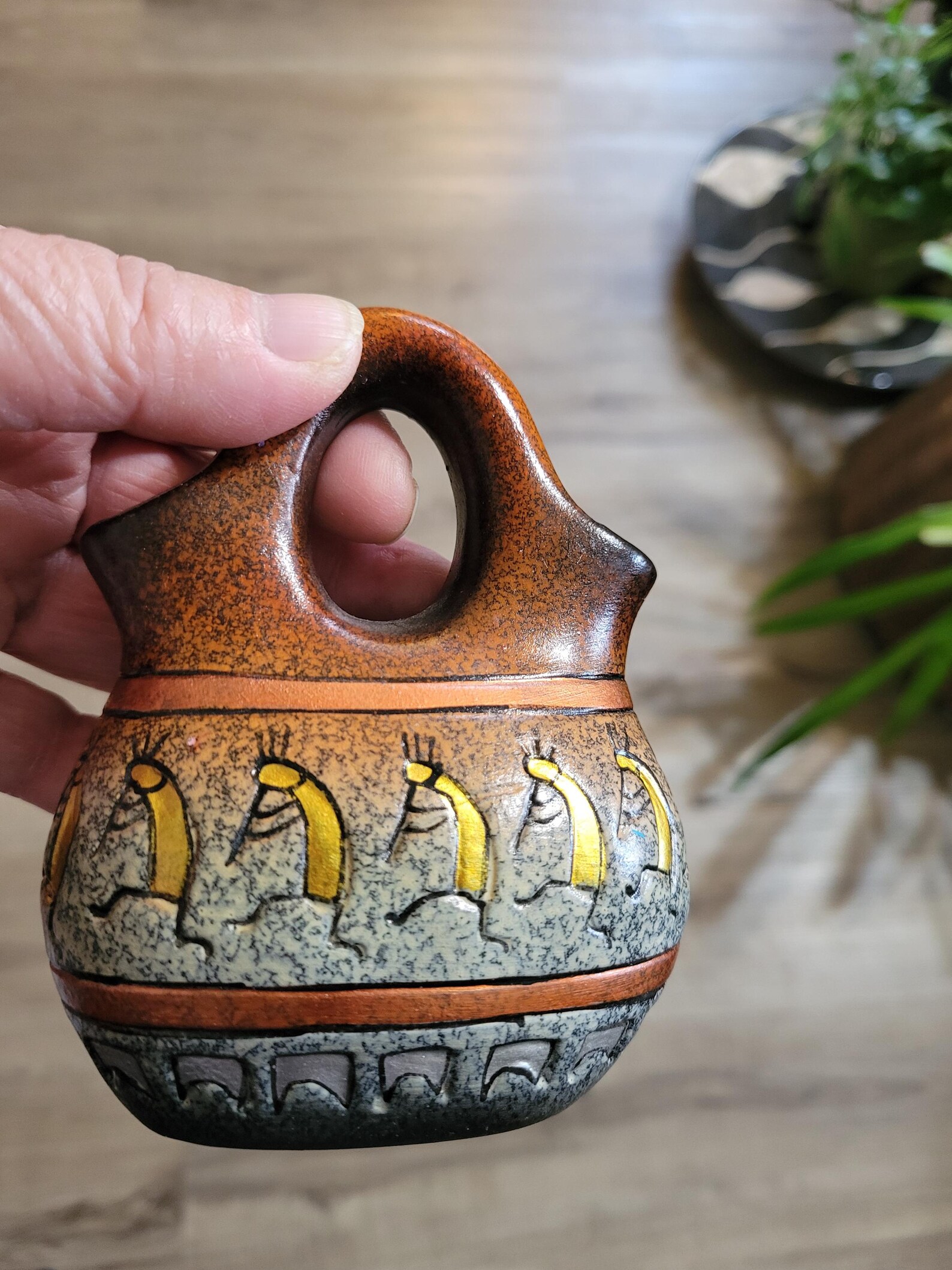 VTG Navajo Native American Wedding Vase Featuring Kokopilli Deity ...