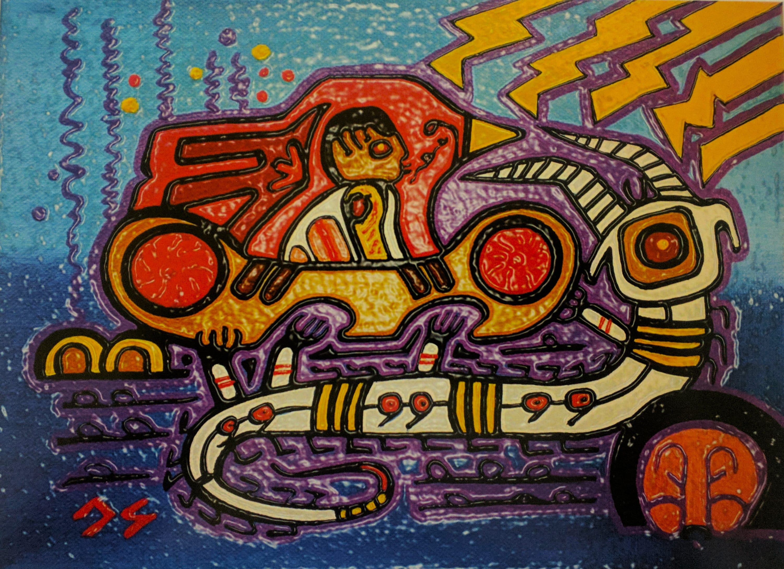 Mishipeshu Art Print: Indigenous Woodland Water Panther Décor - Etsy