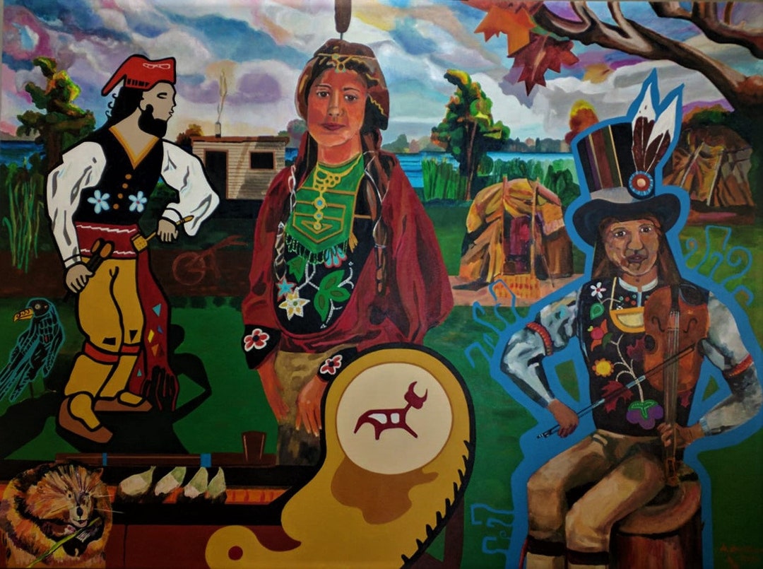 Native Art Print between Two Worlds, the Plight of the Métis by ...