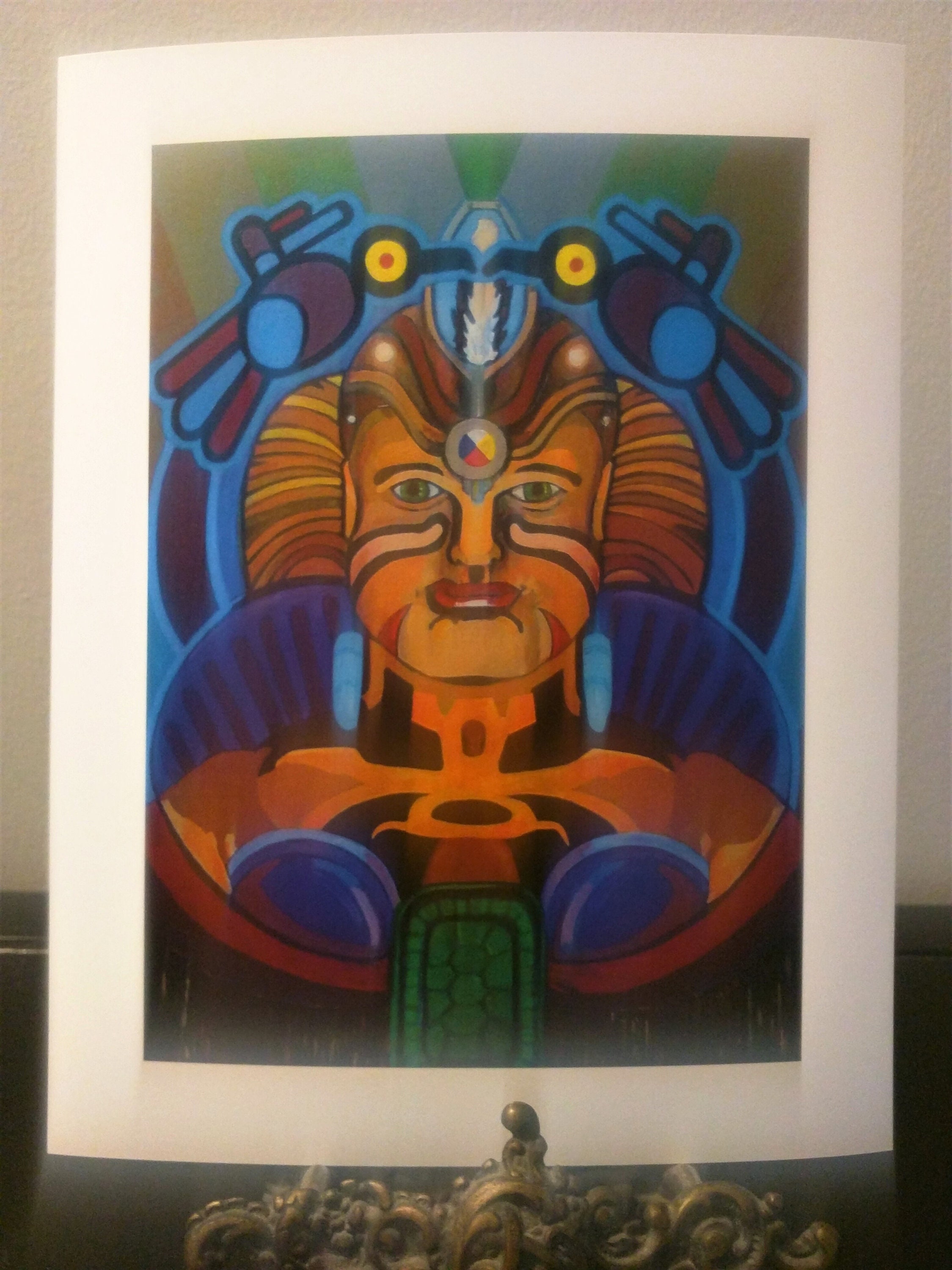 Native Art Print, Indigenous Futurism, Woodland Merged With Visionary ...