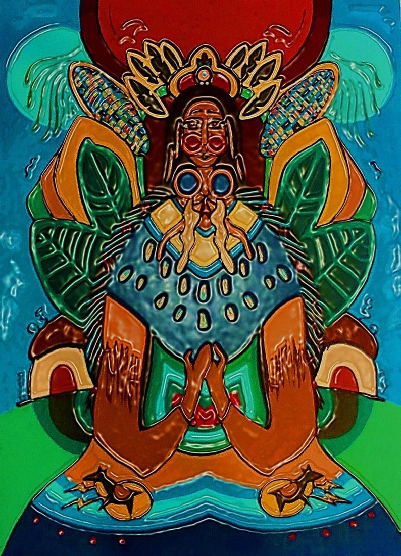 Native Art Print Awâsis Du Maïs (child of the Corn), Indigenous ...