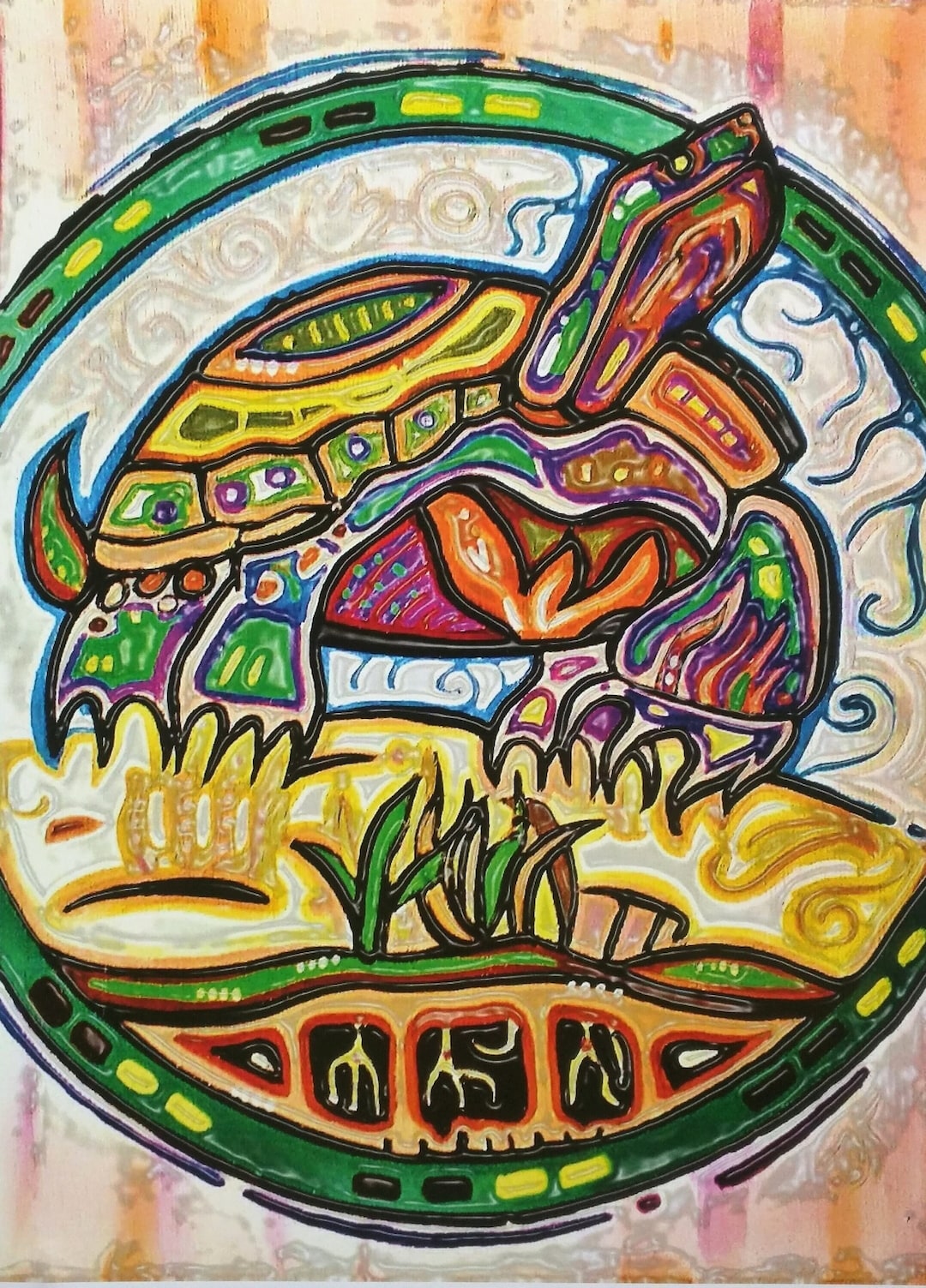 Turtle "wise One" Art Print: Indigenous Woodland Art - Etsy