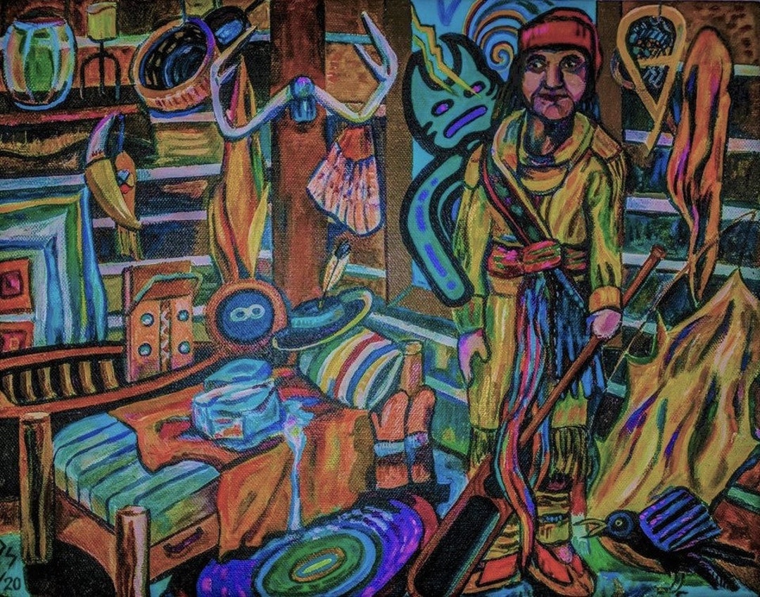Windigo Folklore Art: Indigenous Acrylic Painting by Annette Sullivan ...