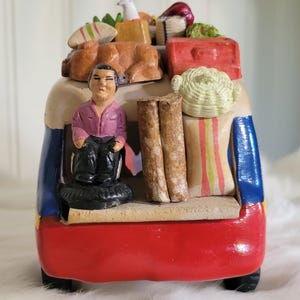 Chiva Bus Terracotta Folk Art, Vintage Columbian Cultural Pottery ...