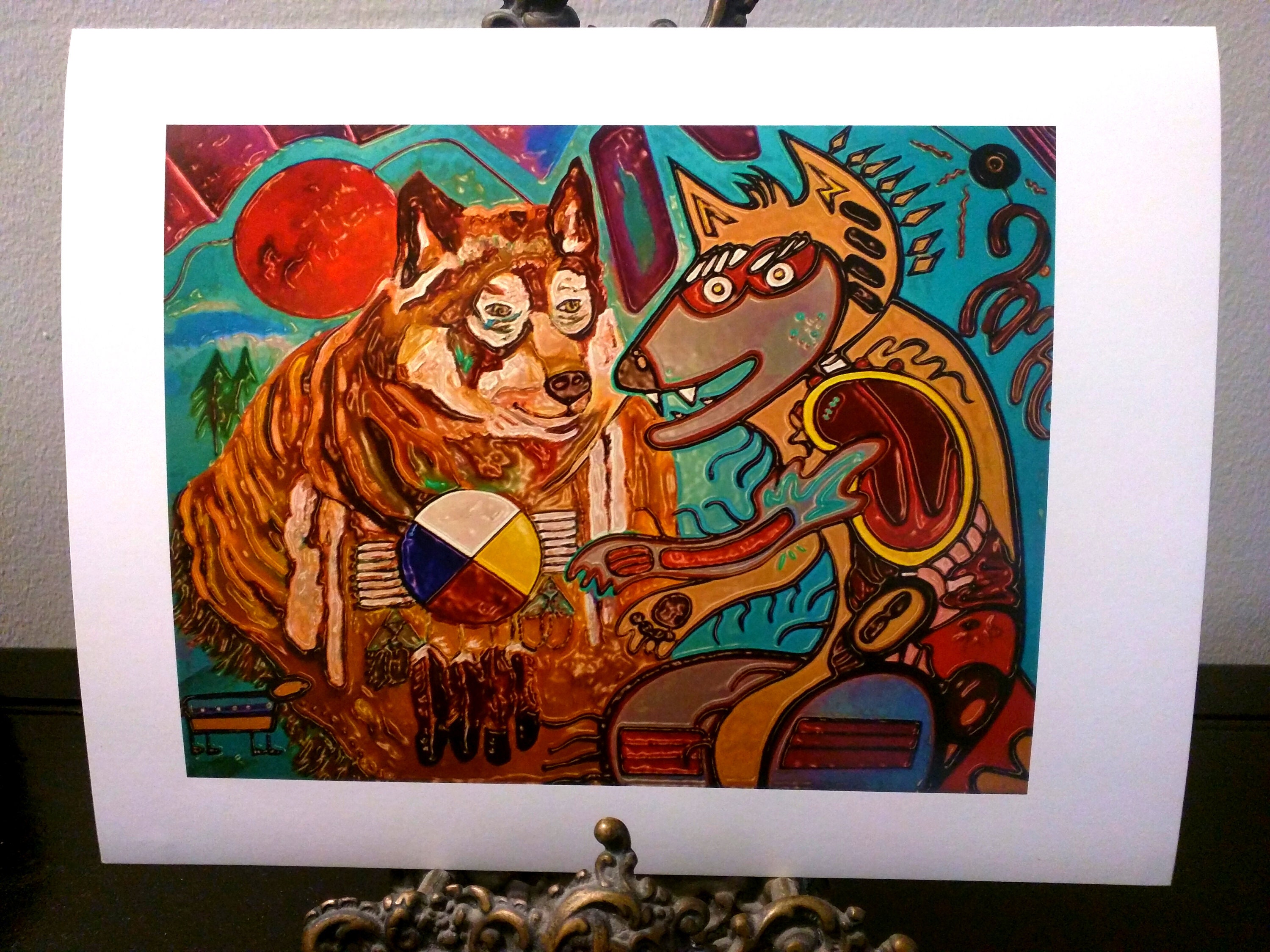 Wall Art Nanabush and Wolves Ojibway Stories Anishinaabe - Etsy