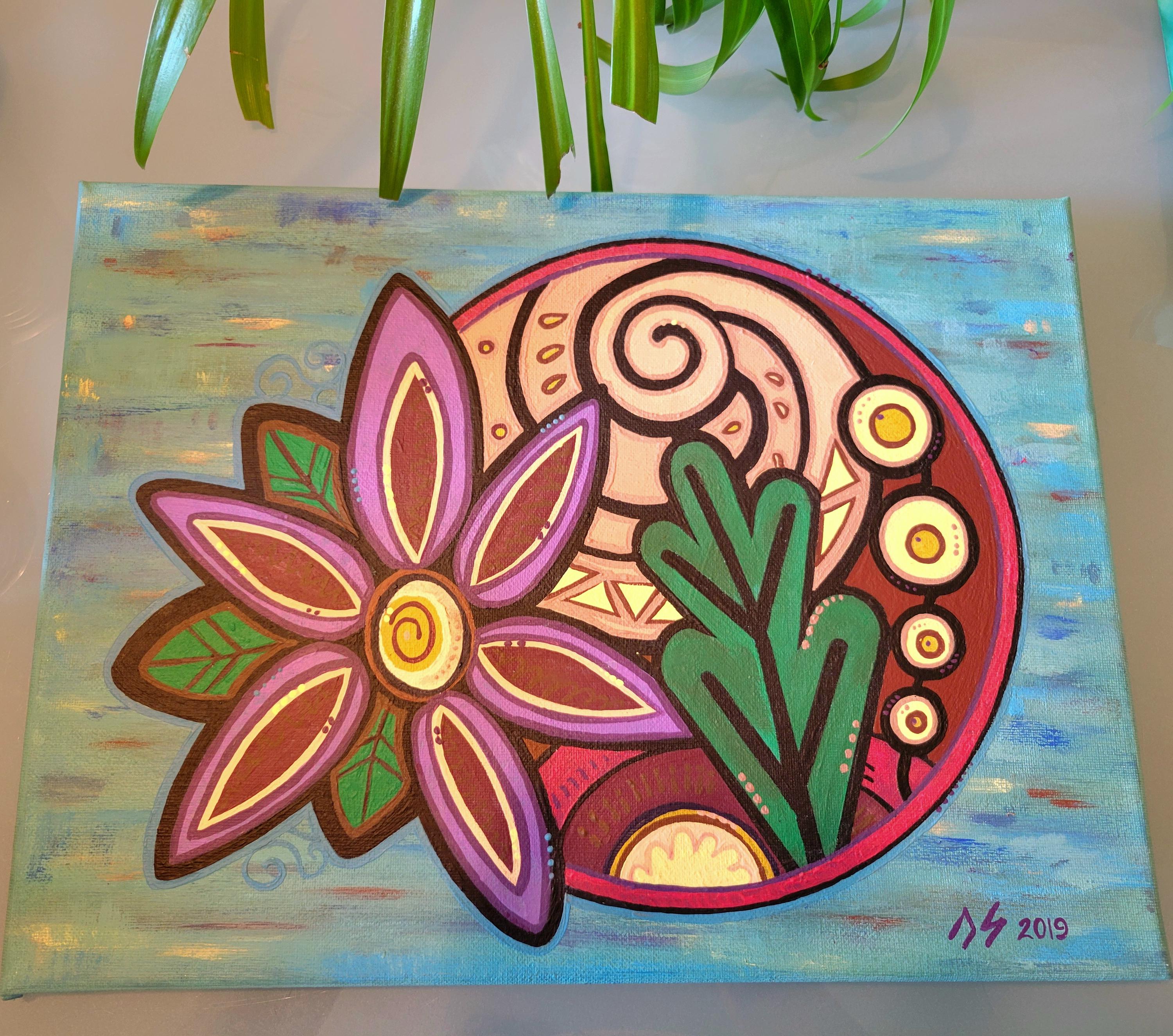 Indigenous Art, Natural World Imagery, Original Spiral Fractal Mandala ...