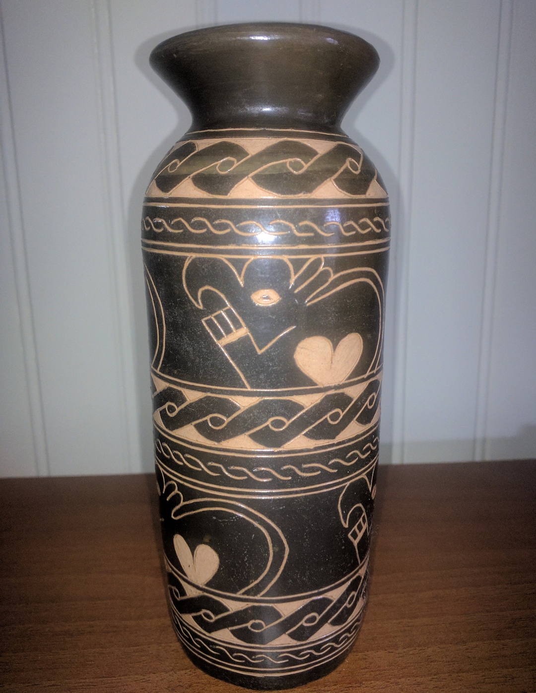 VTG Handmade Sgraffito Etched, Burnished & Glazed Indigenous Native ...