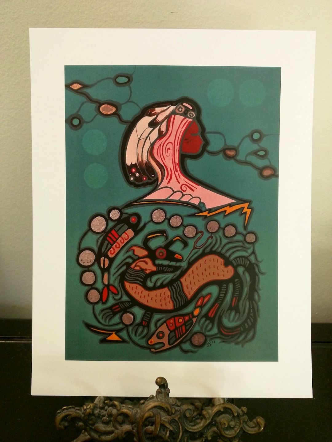 Ojibwe Woodland Art Print: Deshkan Ziibi Female Water Spirit - Etsy